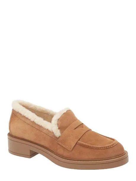 STUART WEITZMAN Celia Lite Genuine Shearling Loafer - Doe/vanilla