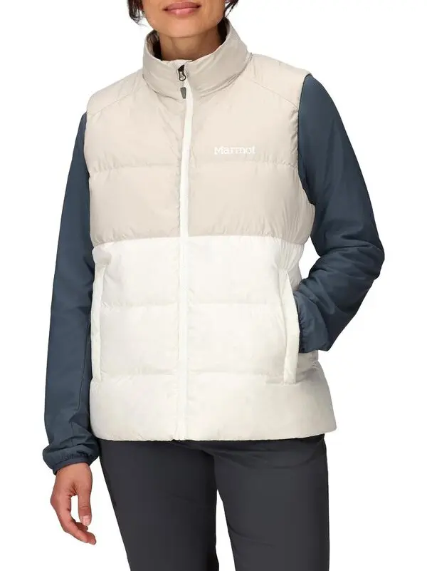 MARMOT Guides 700 Fill Power Down Water Repellent Vest - Birch Bark/pearl