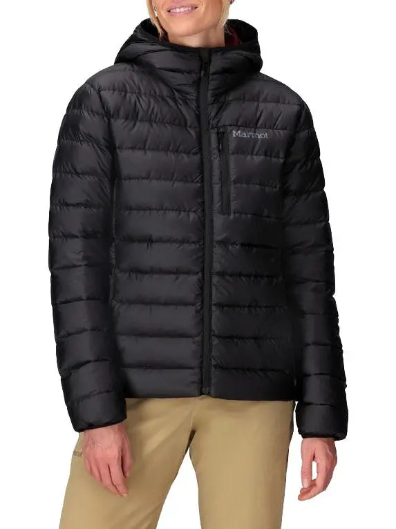 MARMOT Highlander 700 Fill Power Down Hooded Jacket - Black