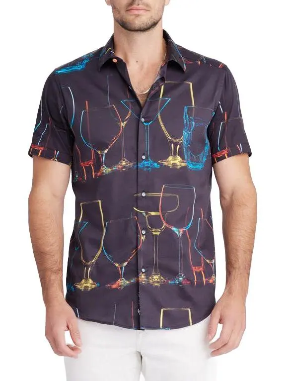 Robert Graham Neon Nights Button-up Shirt - Black