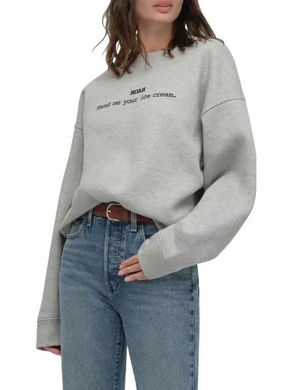 FAVORITE DAUGHTER Cotton Blend Sweatshirt - Heather Grey