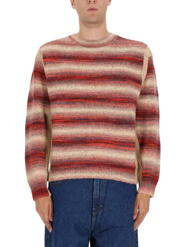 Paul Smith Striped Wool-blend Sweater - Orange