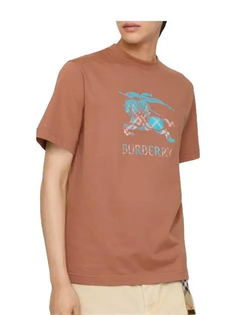 Burberry Ekd Ombré Cotton T-shirt - Ginger Brown