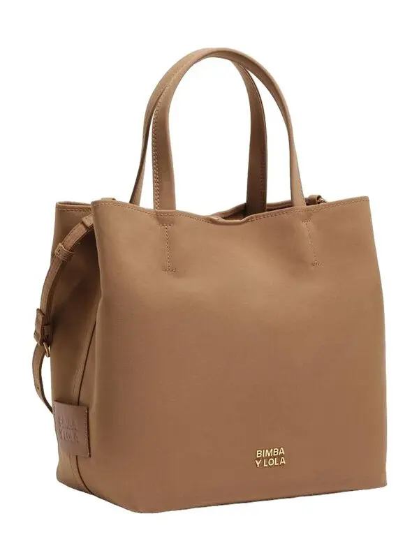 Bimba Y Lola Large Nylon Shopper Bag - Cinnamon
