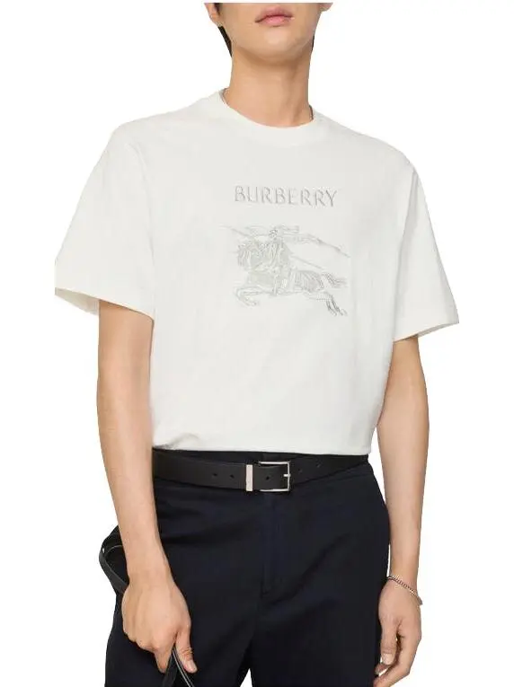 Burberry Ekd Cotton T-shirt - Chalk White