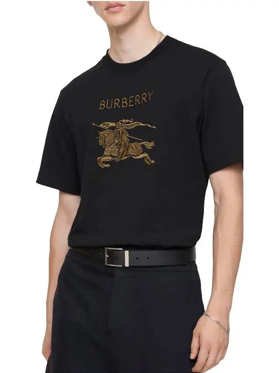 Burberry Ekd Cotton T-shirt - Black
