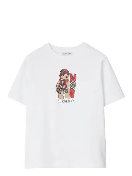 Burberry Ski Bear Cotton T-shirt - White