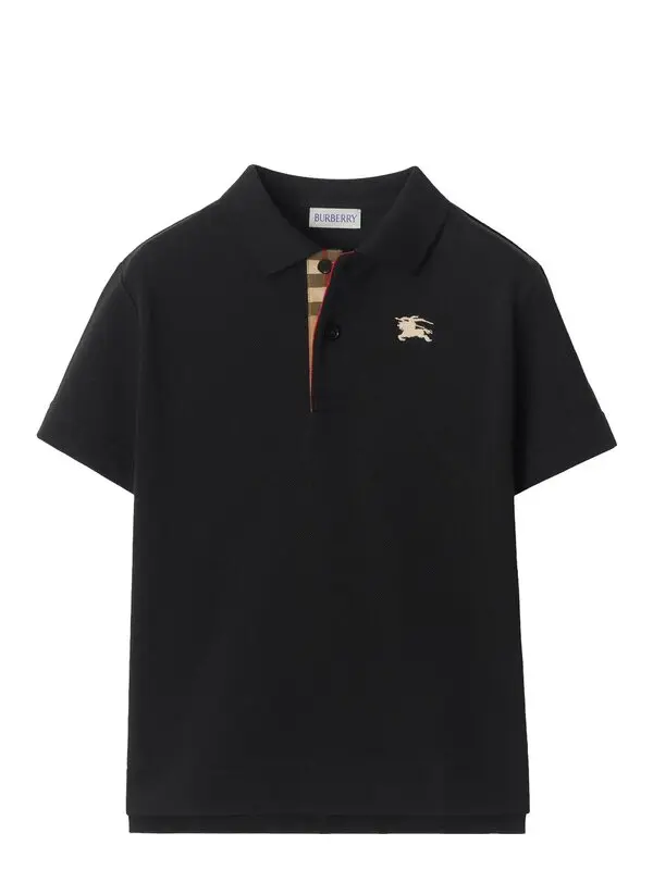 Burberry Cotton Piqué Polo Shirt - Black