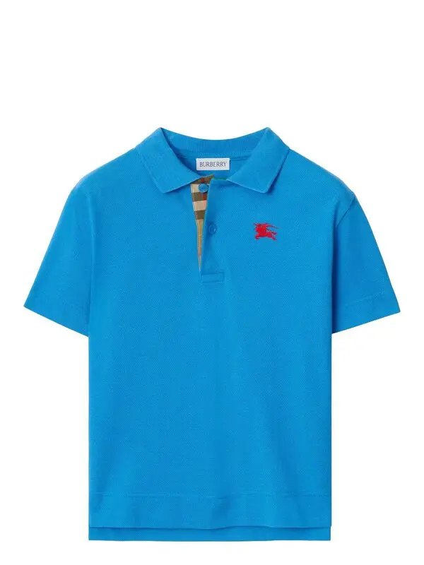 Burberry Cotton Piqué Polo Shirt - Poppy Blue
