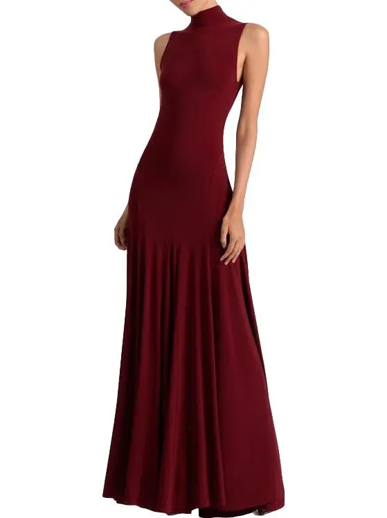 Alice + Olivia Augusta Open Back Dress - Oxblood