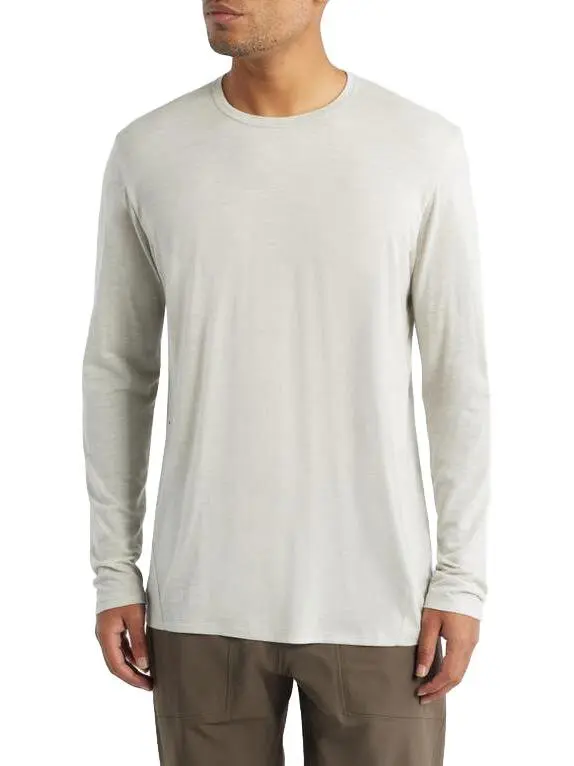 Veilance Frame Long-sleeve Wool-blend T-shirt - Dark Cocoon Heather