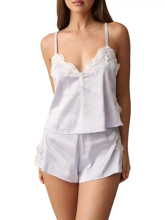 KAT THE LABEL Lace Trim Stretch Satin Camisole - Cinderella
