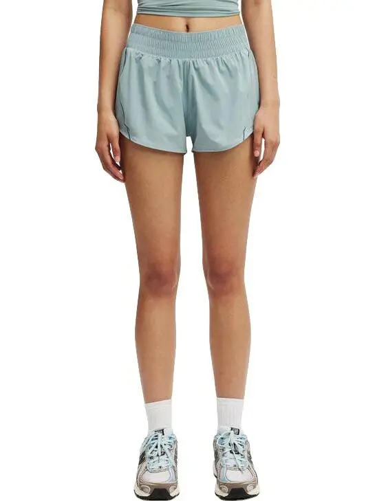 Cotton:on Active Curve Hem Short - Teal Mist