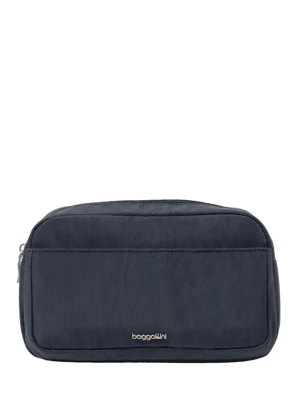 BAGGALLINI Pocket Cosmetic Bag With Brush Organization - French Navy