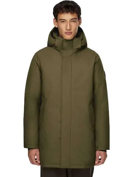 QUARTZ CO. Hooded Down Winter Jacket - Sage