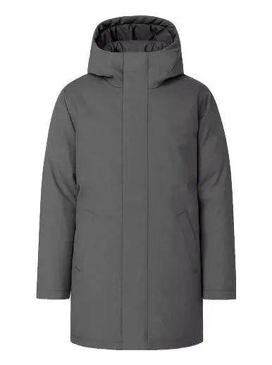 QUARTZ CO. Hooded Down Winter Jacket - Steel Grey