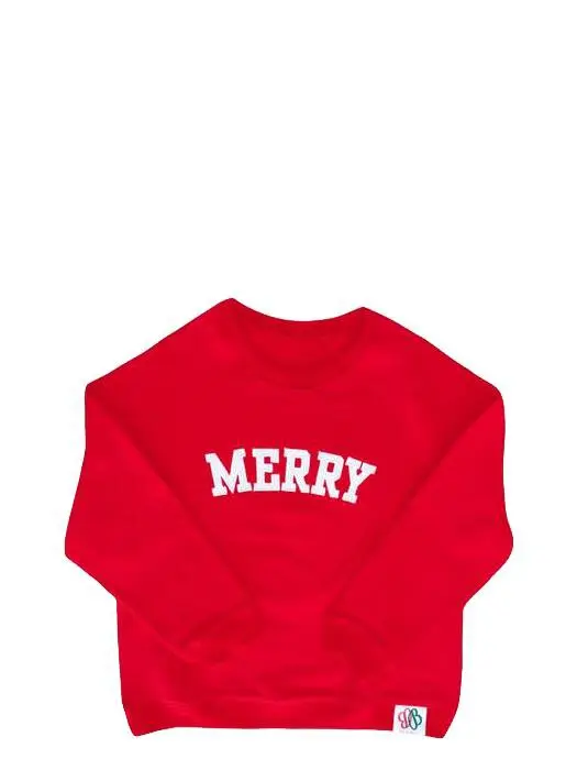 BITS & BOWS Merry Fleece Sweatshirt - Red