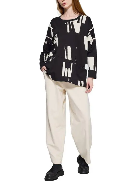 LUUKAA Marilla Printed Tunic - Ivory Black
