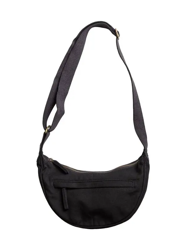 TERRA THREAD Organic Cotton Canvas Crossbody Bag - Black