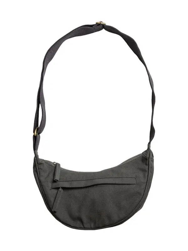 TERRA THREAD Organic Cotton Canvas Crossbody Bag - Charcoal Grey