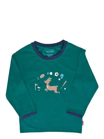 BITS & BOWS Printed Long Sleeve T-shirt - Green