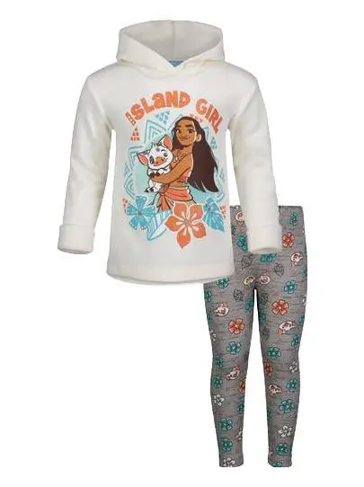 Disney Moana Hoodie & Leggings Set - White