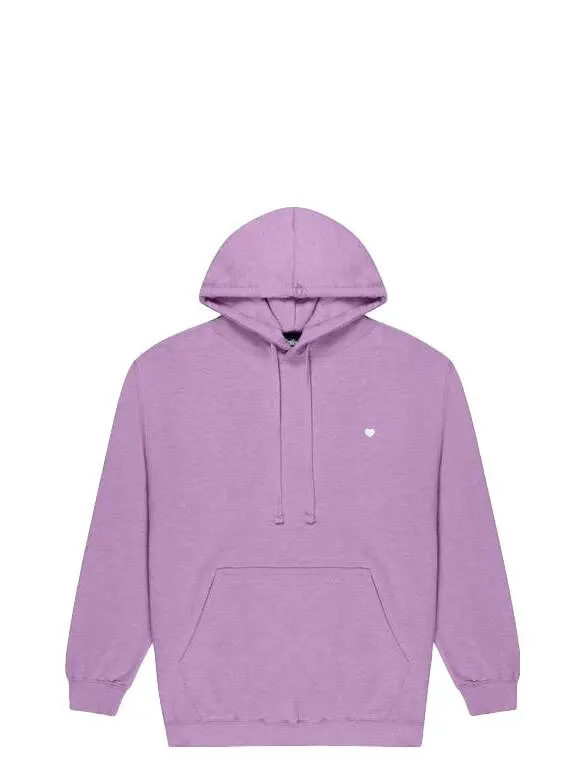 DALIX Lil Heart Midweight Hooded Sweatshirt - Purple