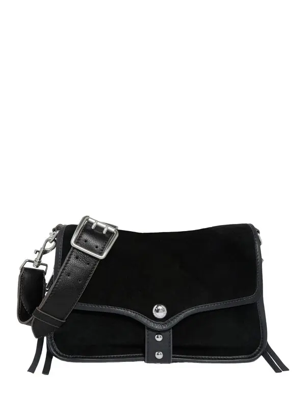 AIMEE Suede Crossbody Bag - Black Suede