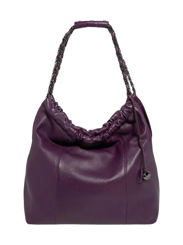 AIMEE Large Lennon Shoulder Bag - Plum