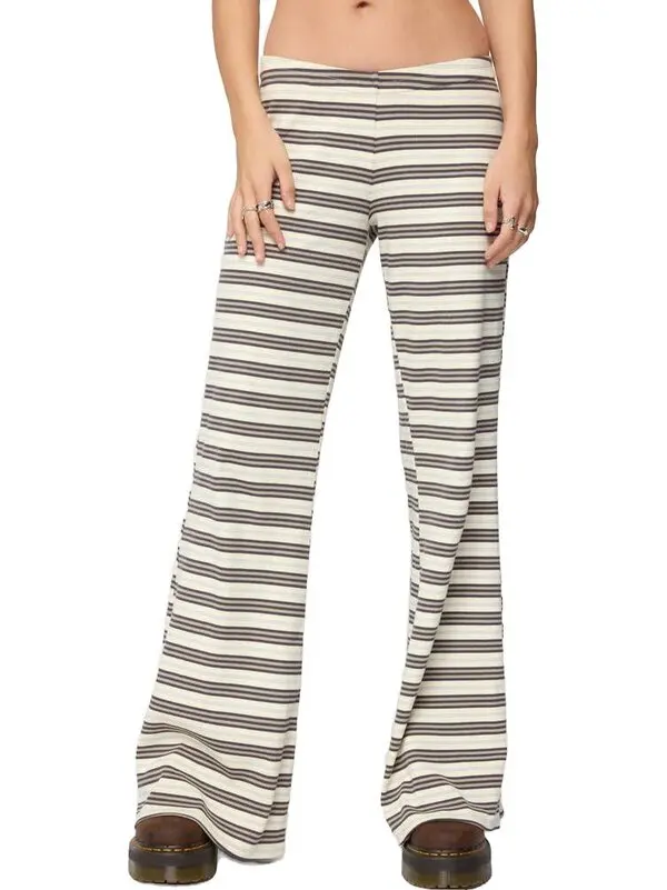 EDIKTED Avalie Stripe Rib Pants - Mix