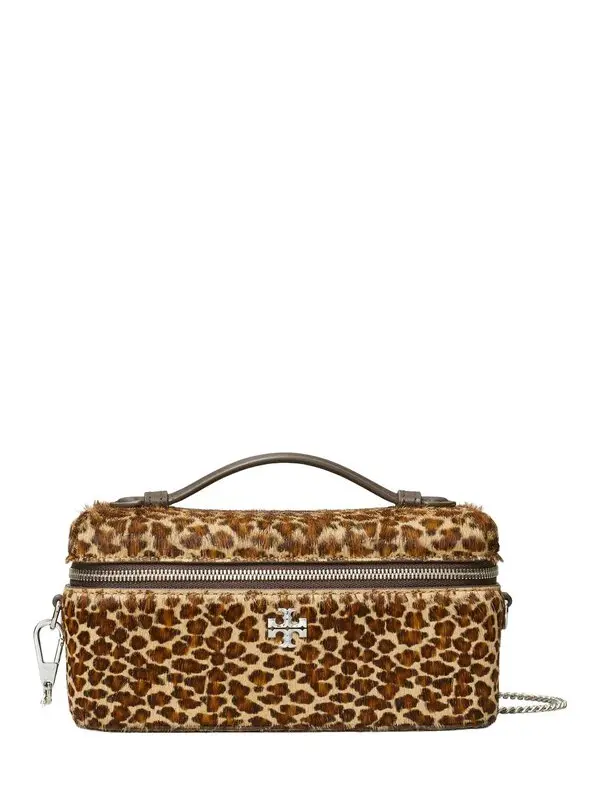 Tory Burch Kira East/west Vanity Case - Leopard Multi Calf Hair