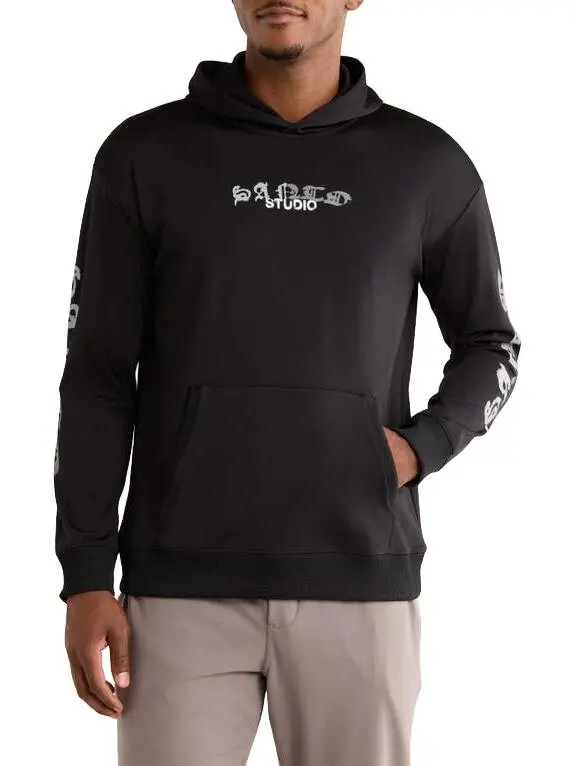SANTO STUDIO Tempo Tonal Comfort Performance Hoodie - Black