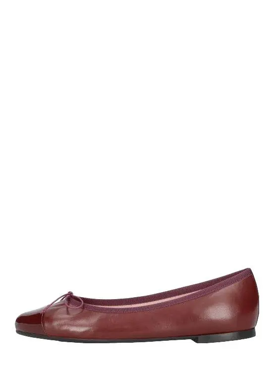 Pretty Ballerinas Toecap Ballerina Flat - Wine Red