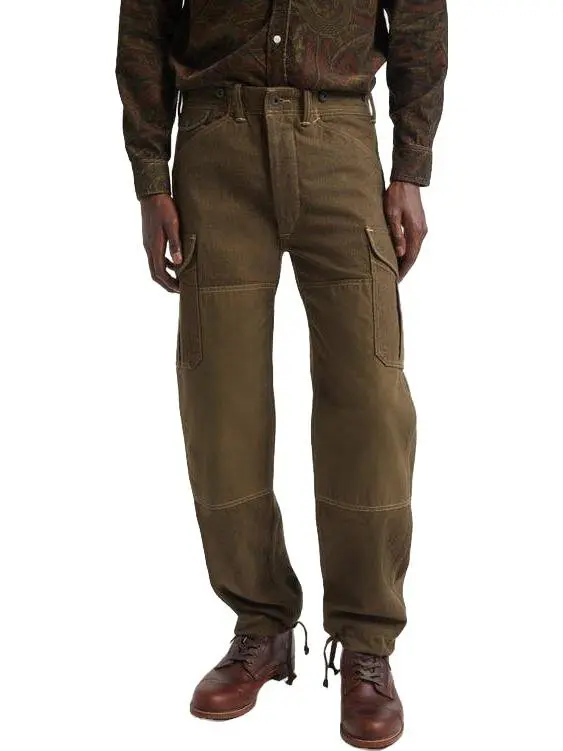 Double Rl Regiment Fit Twill Cargo Pants - Olive