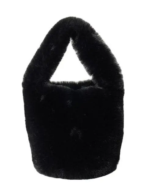 Hat Attack Faux Fur Mini Bag - Black
