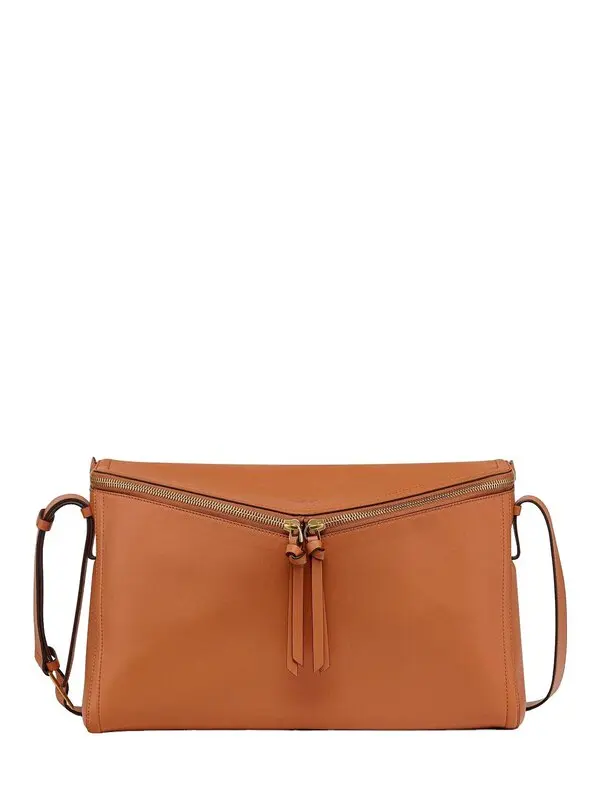 Mcm Diamant 3d Calf Leather Shoulder Bag - Brown