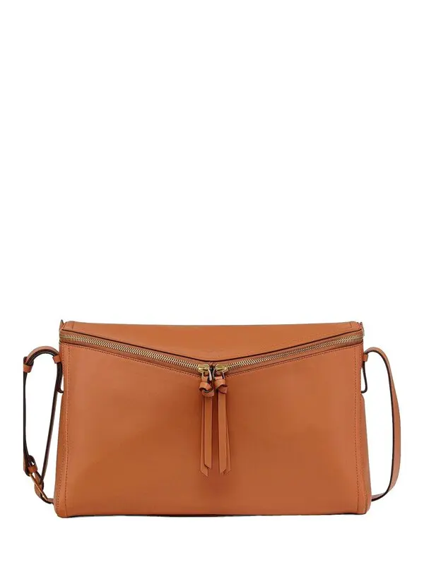 Mcm Diamant 3d Calf Leather Shoulder Bag - Brown