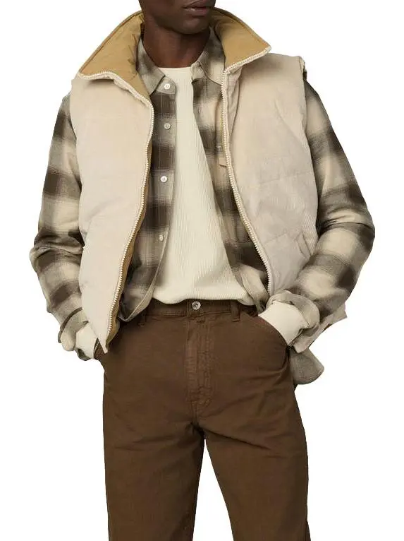 JOE'S Reversible Corduroy Puffer Vest - Winter Sand