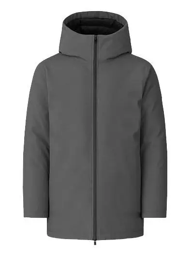 QUARTZ CO. Jules Hooded Down Winter Jacket - Steel Grey