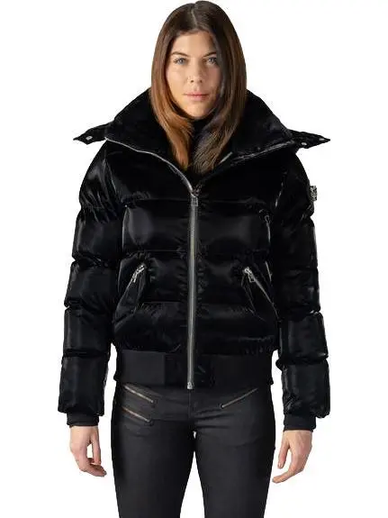 WOODPECKER Woody Bomber Quilted Coat - All Wet Black