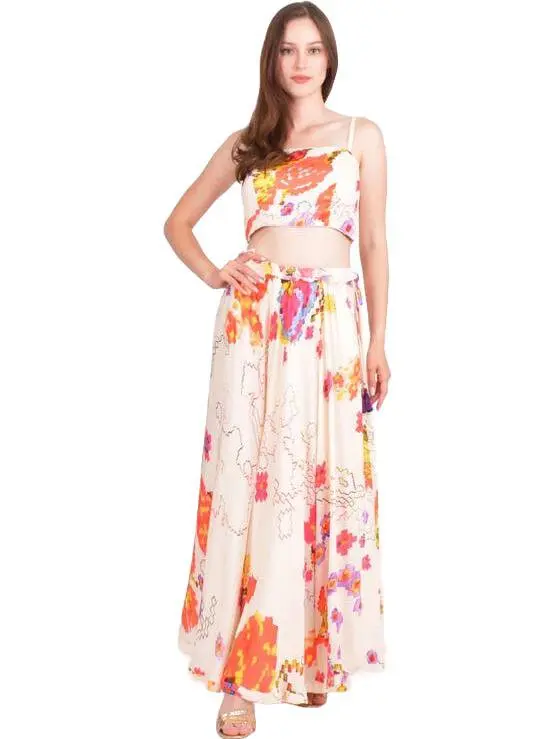 RAAS Zaria Floral Two-piece Set - White