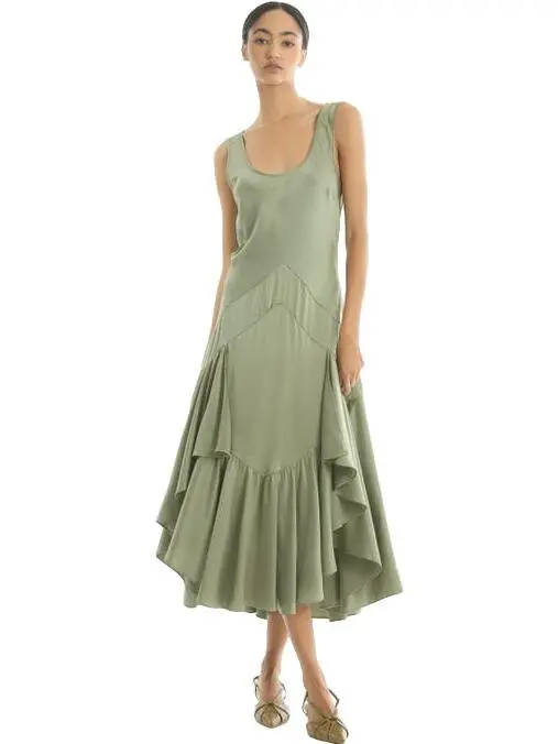 SECRET PON-PON Evelyn Maxi Dress - Laurel Green