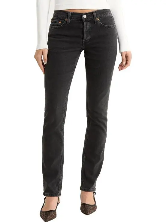 RE/DONE The Slim Cigarette Jeans - Backtoblack