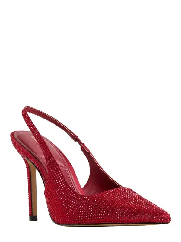 Aldo Slingback Pointed Toe Pump - Dark Red