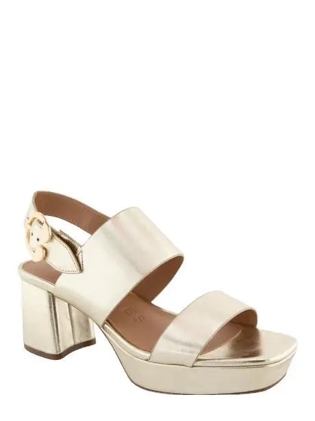 Aerosoles Prym Slingback Platform Sandal - Soft Gold