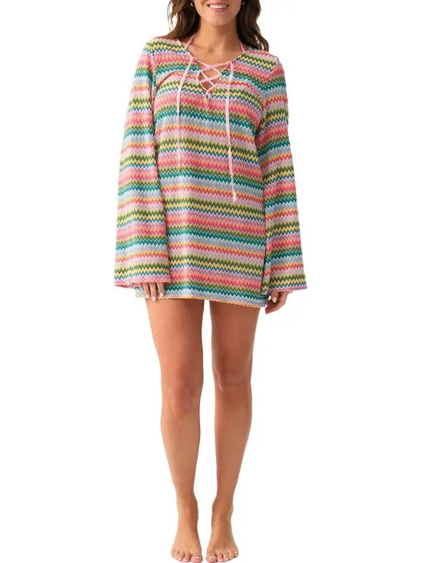 PQ Metallic Long Sleeve Cover-up - Ziggy