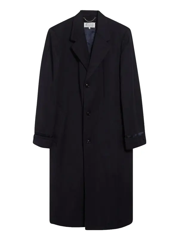 MAISON MARGIELA Décortiqué Wool Coat - Dark Blue