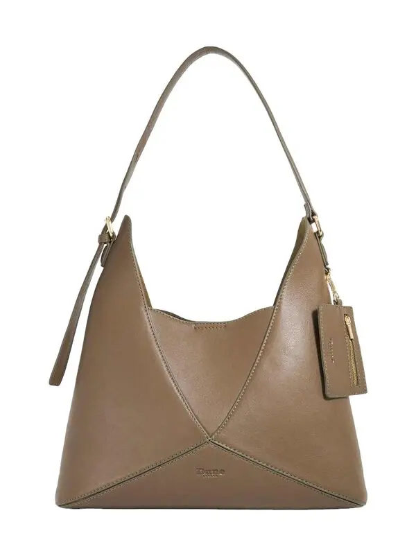 Dune London Dinidearest Leather Shoulder Bag - Khaki