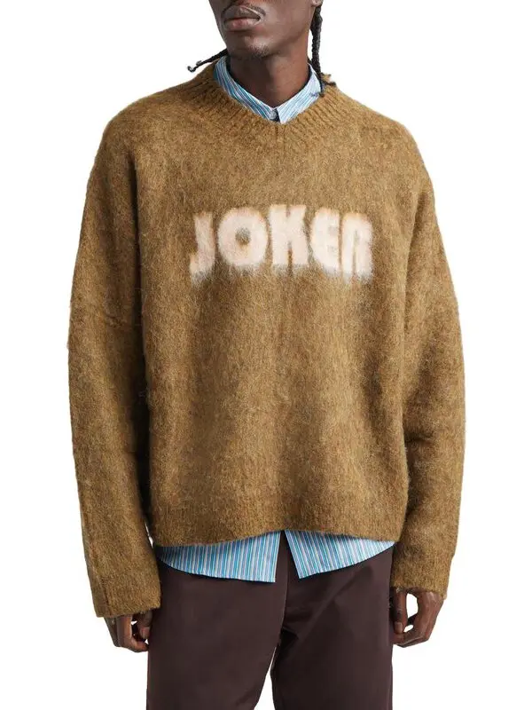 Martine Rose Joker Alpaca & Merino Wool Blend V-neck Sweater - Brown