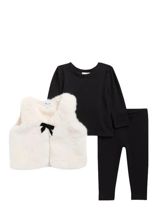Splendid T-shirt, Leggings, And Vest Set - Silver